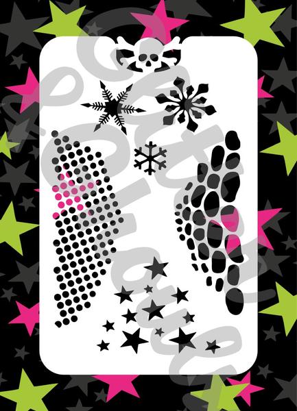 Glitter & Ghouls Stencils ESSENTIALS #1 9 x 14cm – Looney Bin Products