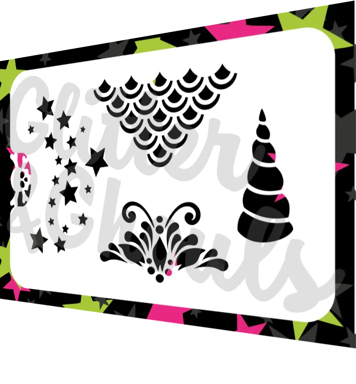 Glitter & Ghouls Stencils ESSENTIALS #2 9 x 14cm – Looney Bin Products