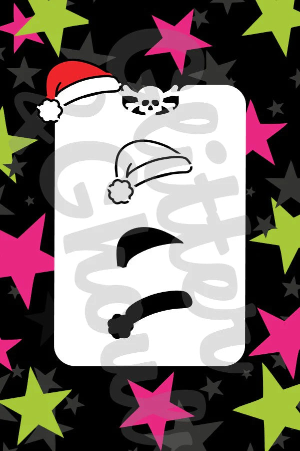 Glitter & Ghouls Stencils SANTA HAT 6.5 x 9.5cm – Looney Bin Products