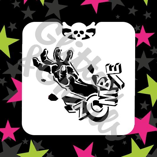 Glitter & Ghouls Stencils ZOMBIE HAND 6.5 x 6.5cm – Looney Bin Products