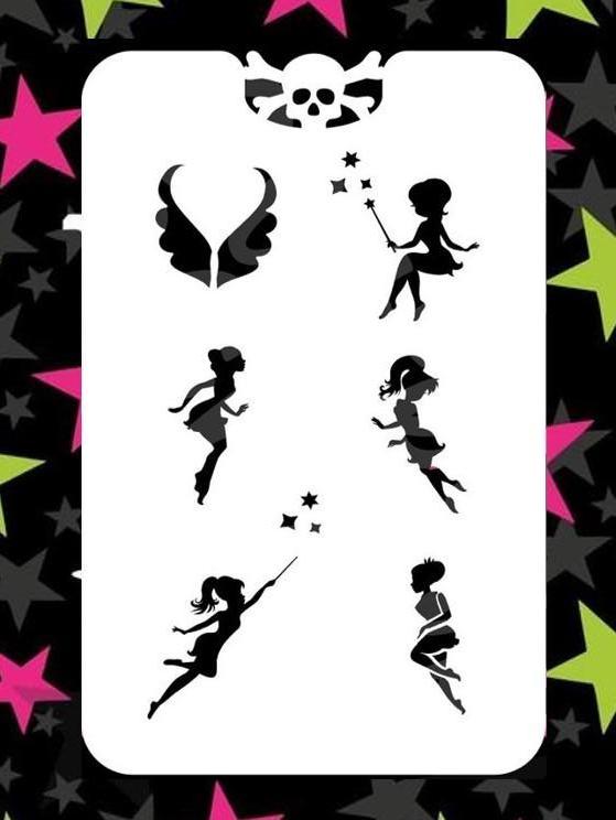 Glitter & Ghouls Stencils FAIRIES 9 x 14cm – Looney Bin Products